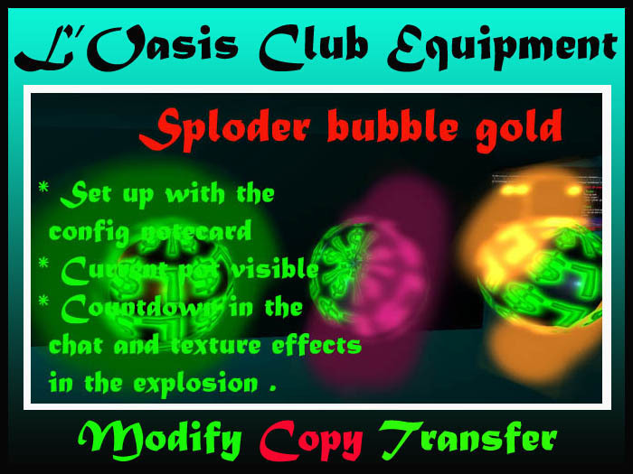 Second Life Marketplace - sploder bubble gold